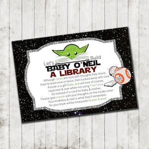 Star Wars Inspired Baby Shower Book Request Insert- High Resolution ...