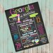 Rainbow and Chevron Birthday Chalkboard- High Resolution Digital File ...