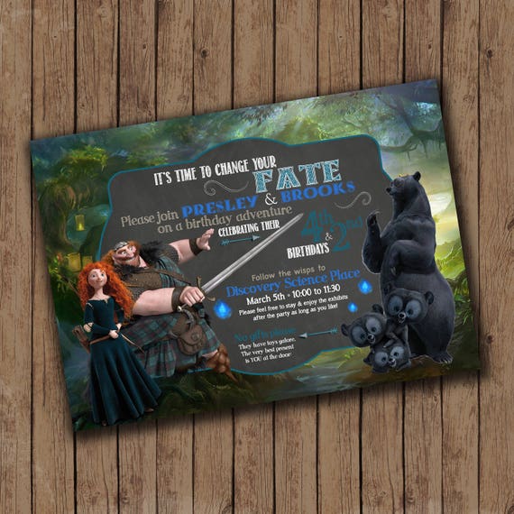 Brave Birthday Invitation High Resolution Digital File | Etsy