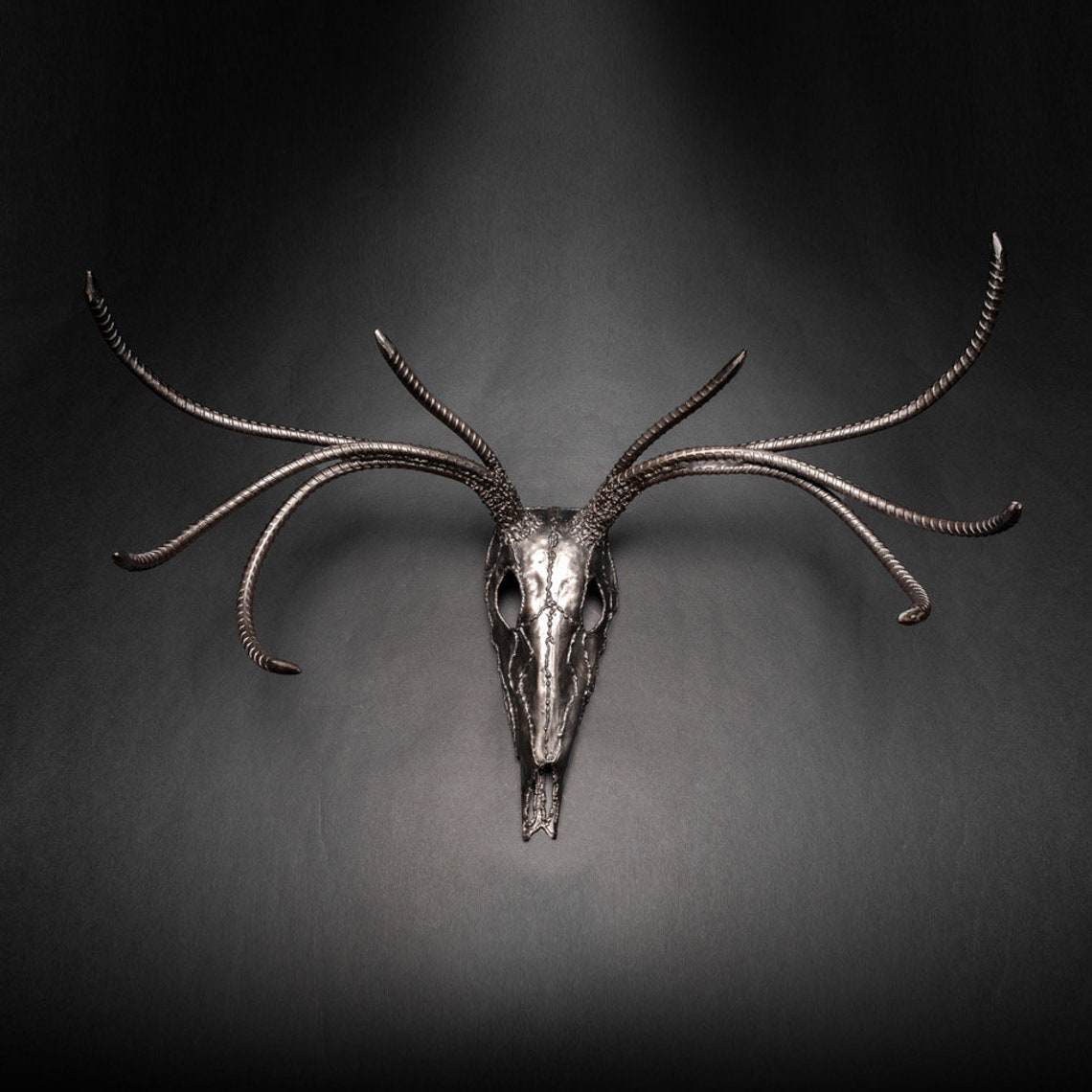 The End European Deer Mount Eight Point Buck Skull Sculpture | Etsy