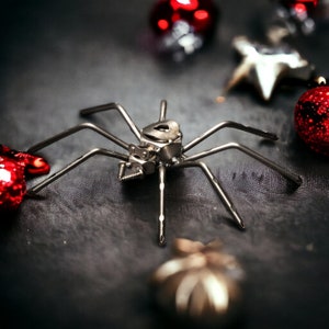 Scrap Metal Spider Figurine: Handmade Steel Arachnid Sculpture - Etsy