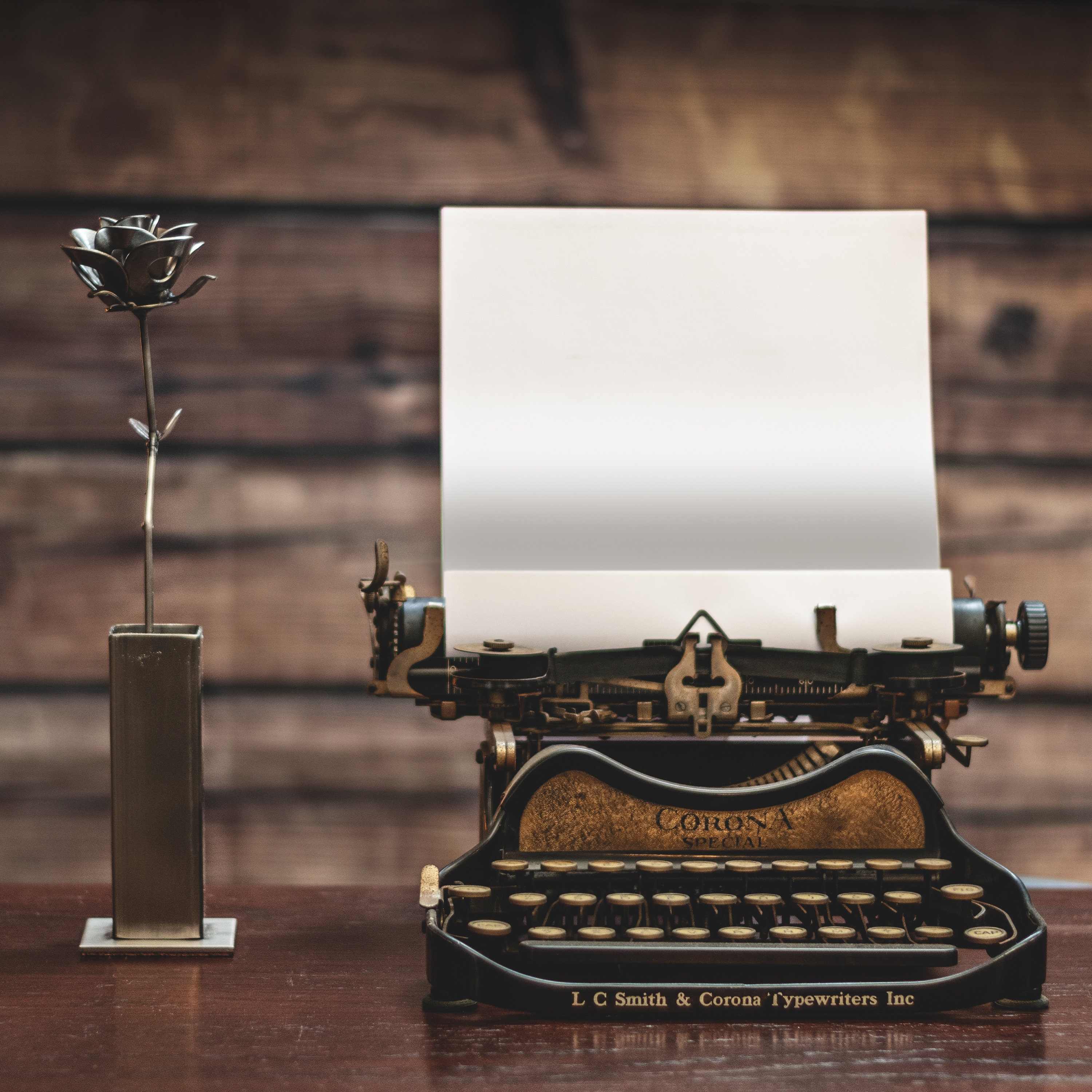 Metal Vase Welded Bud Vase Steampunk Vase Forever Rose Vase | Etsy