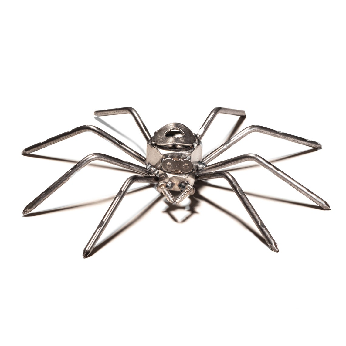 Scrap Metal Spider Figurine: Handmade Steel Arachnid Sculpture - Etsy