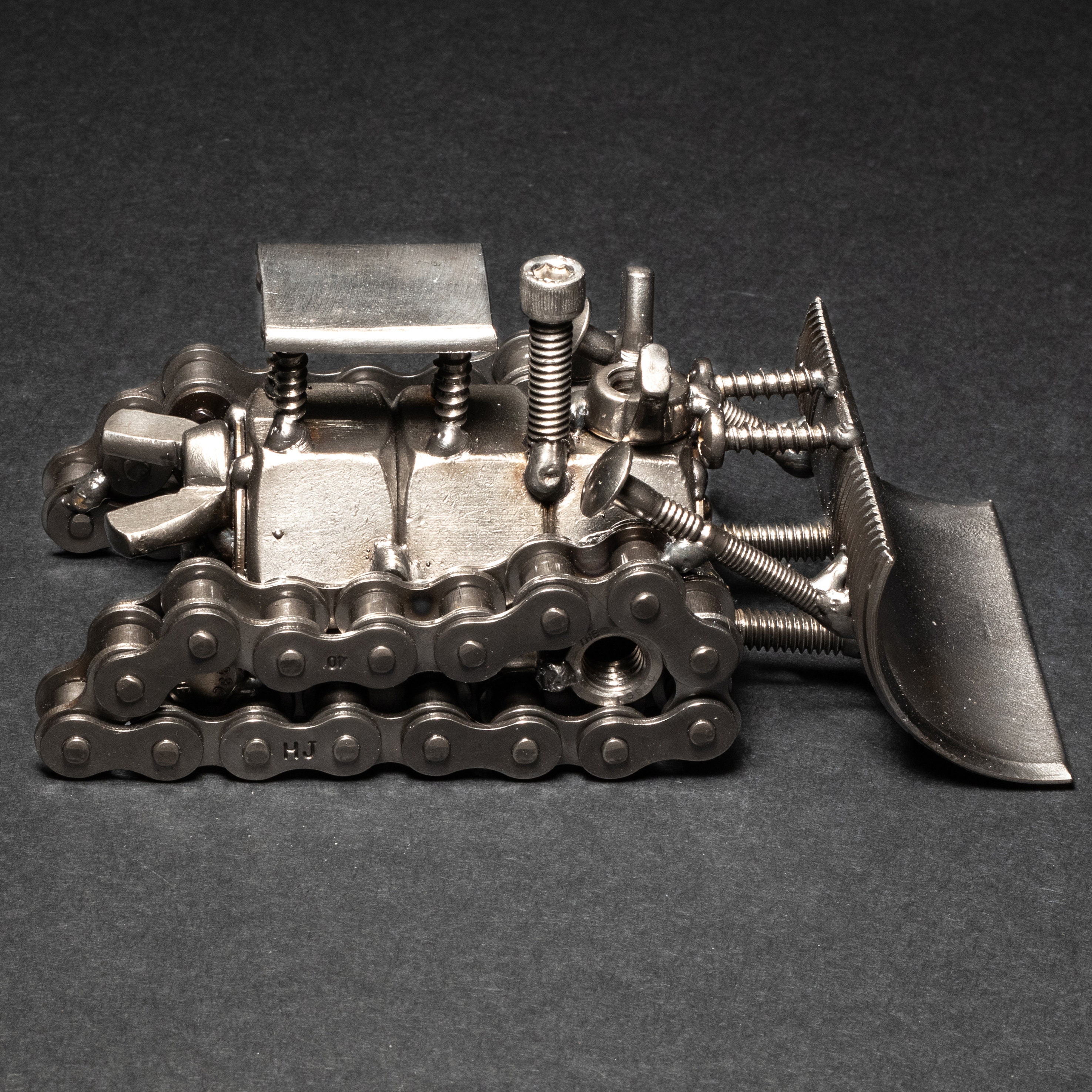 Scrap Metal Bulldozer Figurine, Steel Dozer, Nuts and Bolts Dozer ...