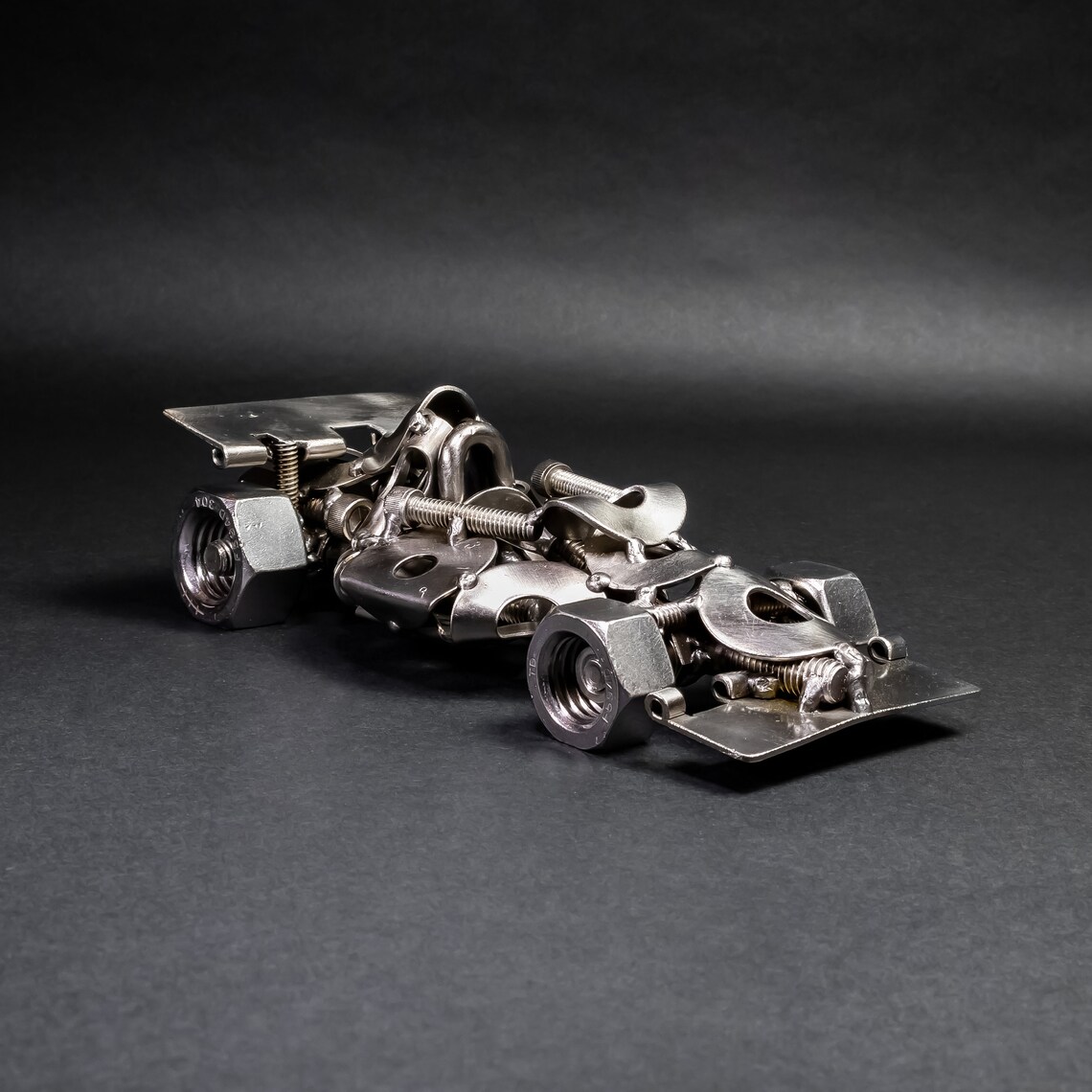Scrap Metal Formula One, Steel Indy Car Figurine, Nuts and Bolts Race ...