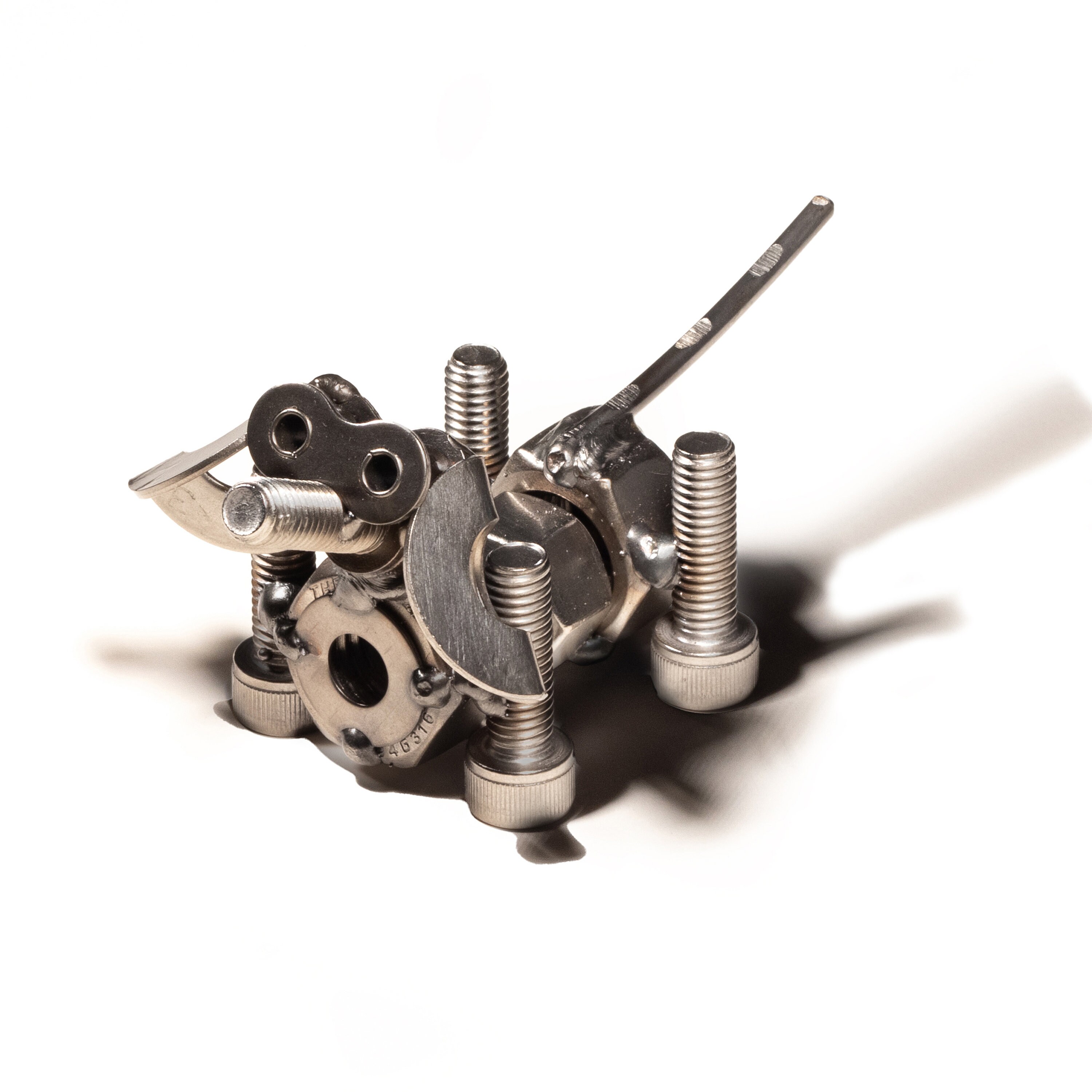 Scrap Metal Dog Figurine Steel Canine Nuts and Bolts Puppy - Etsy