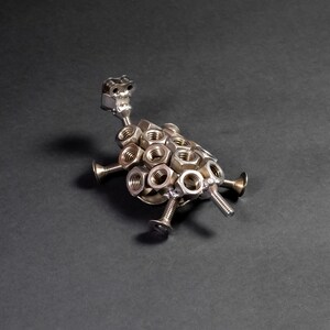 Scrap Metal Turtle Figurine, Steel Tortoise, Nuts and Bolts Turtle ...