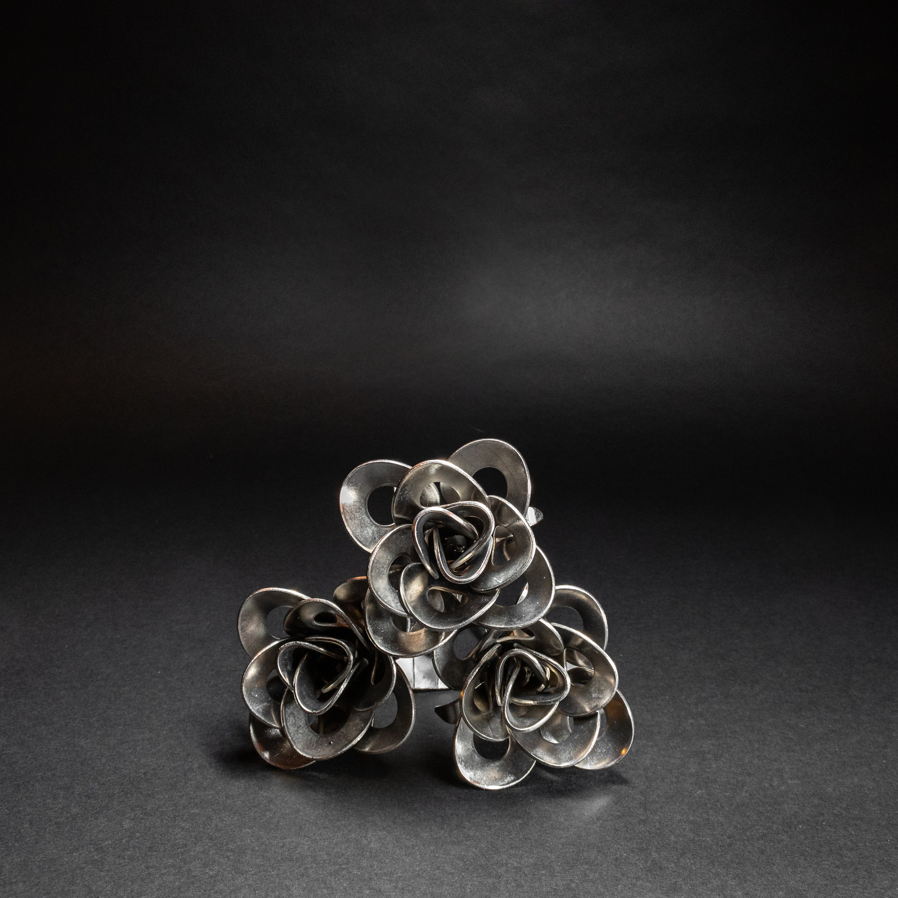 Three Metal Roses Welded Steel Roses Recycled Metal Roses - Etsy