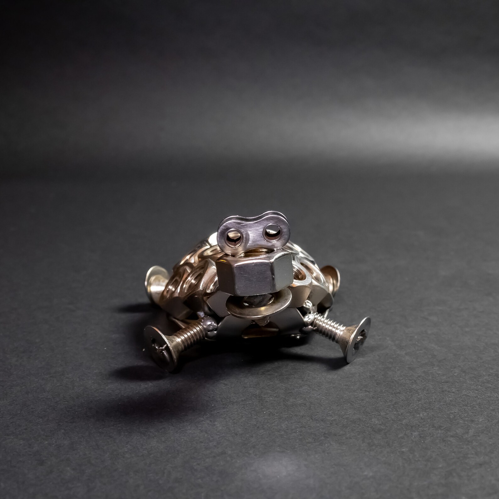 Scrap Metal Turtle Figurine, Steel Tortoise, Nuts and Bolts Turtle ...
