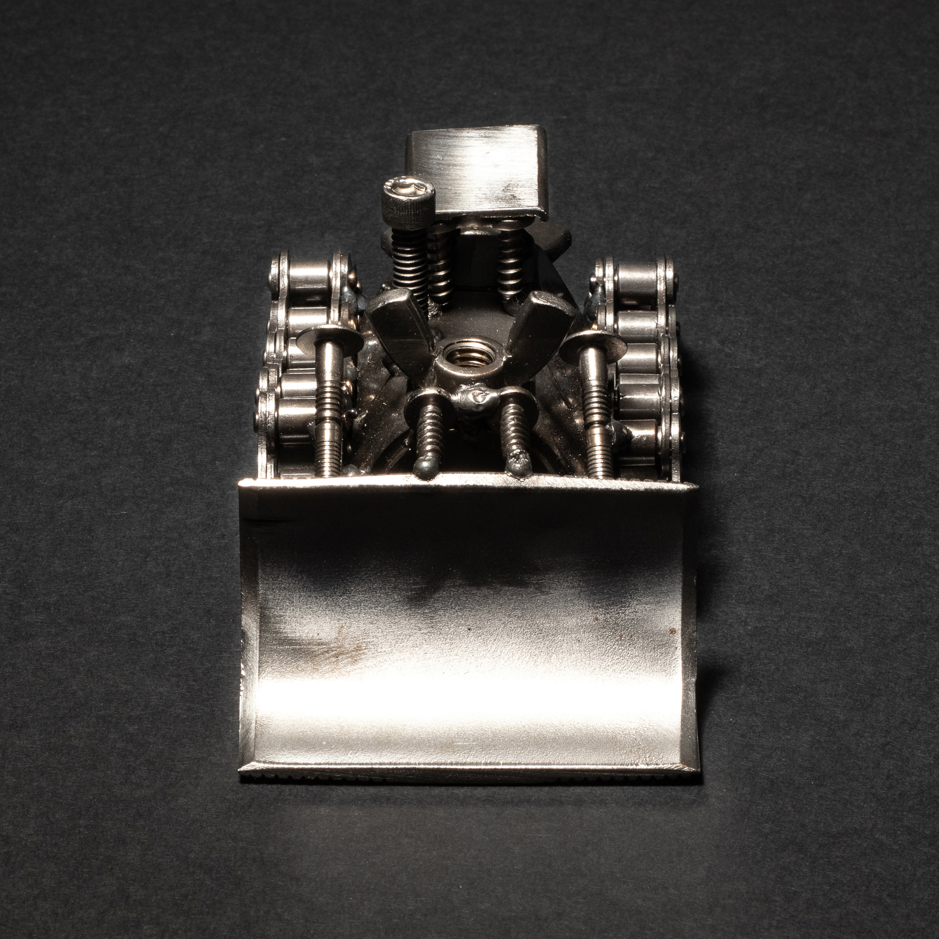 Scrap Metal Bulldozer Figurine, Steel Dozer, Nuts and Bolts Dozer ...