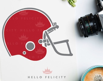 Football Helmet SVG & DXF - Etsy