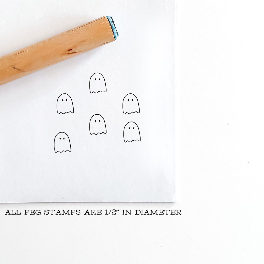 Mini Rubber Stamp, Tiny Stamp, Ghost Stamp, Halloween Stamper, Small ...