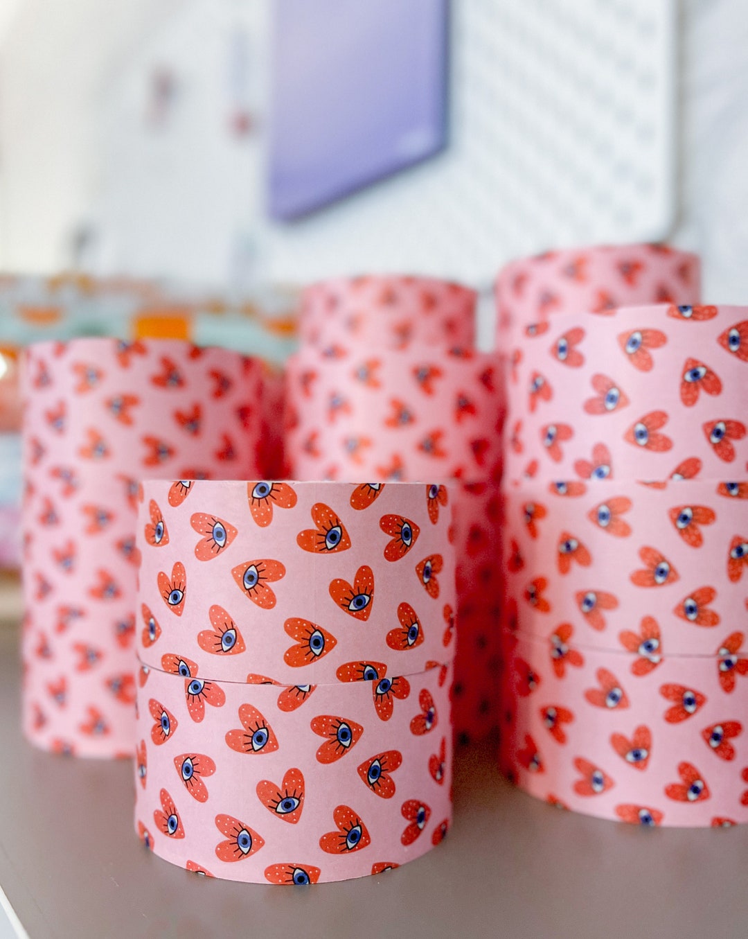 Hearts Shipping Tape Hearts Packing Tape Mailer Tape Printed Packing Tape Shipping Supplies