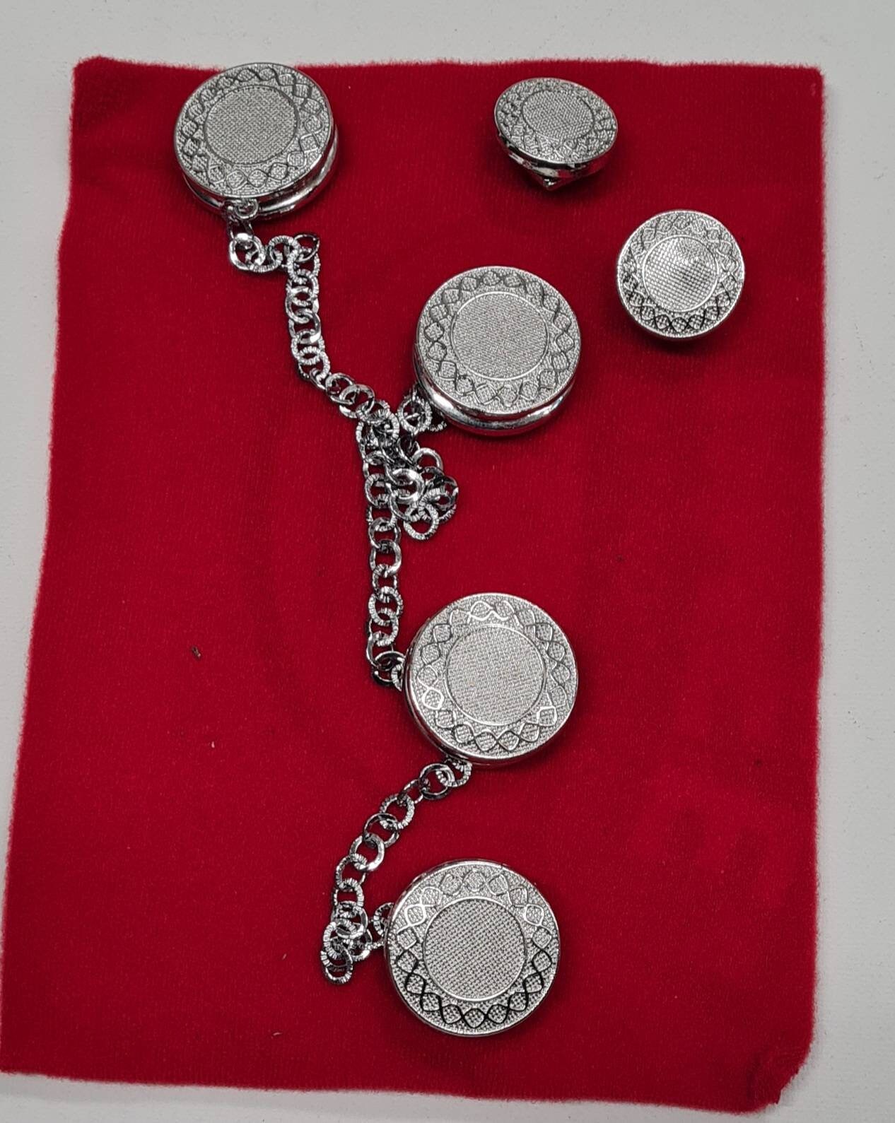 Men Cufflink/traditional Top Pin Button and Matching Cufflinks/ Igbo ...