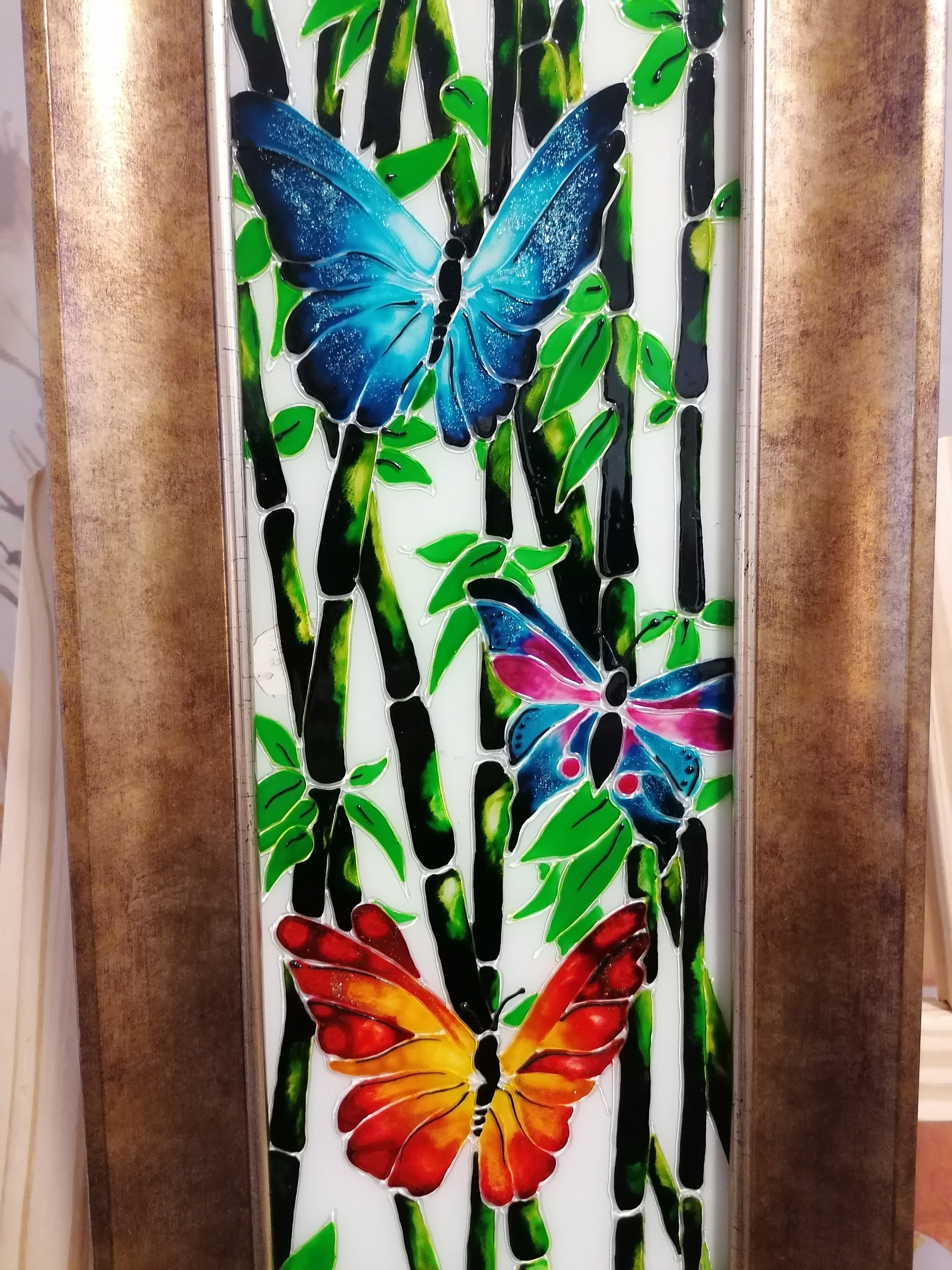 Glass Paintings Designs Butterfly