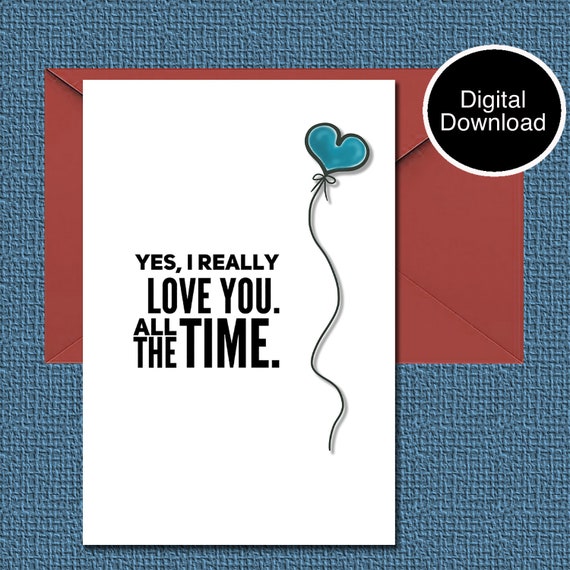 Digital Download Printable Downloadable Instant Card - Etsy