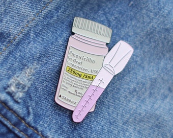 Pink Bubble Gum Medicine Pin | Etsy
