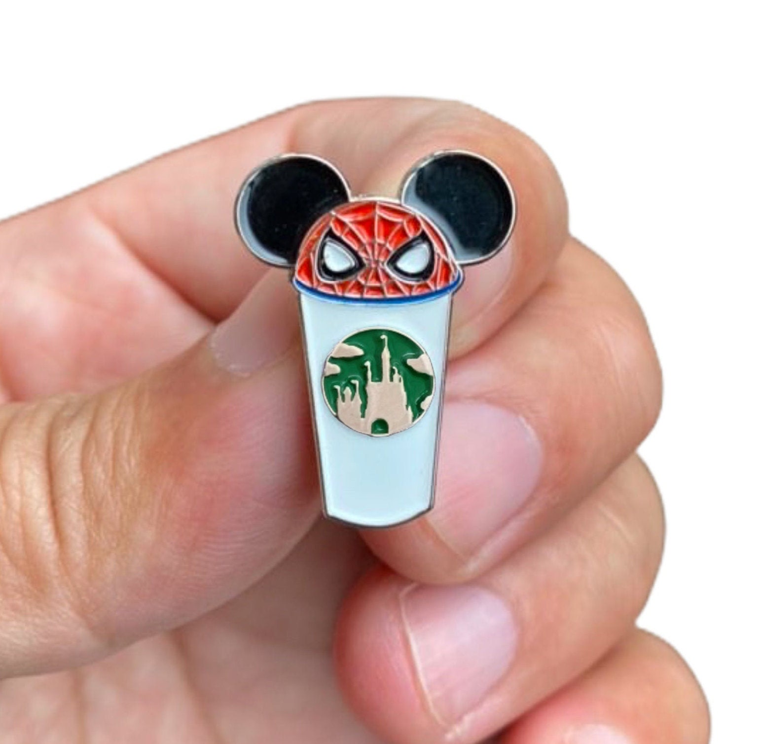 Spider Castle Coffee Cup Pin Superhero Pin Enamel Pins - Etsy