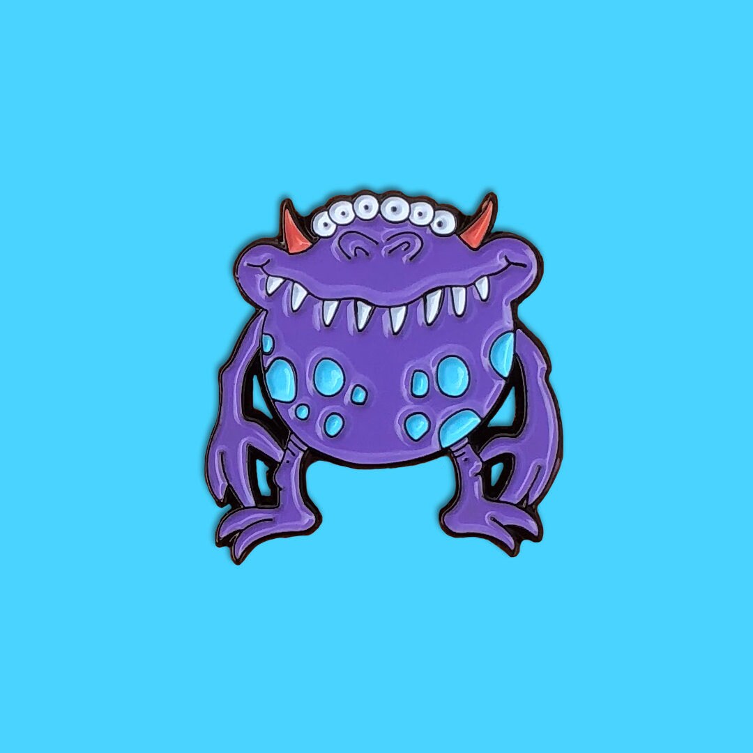 Purple Monster Enamel Pin Halloween Pins Monster Pins Scary | Etsy