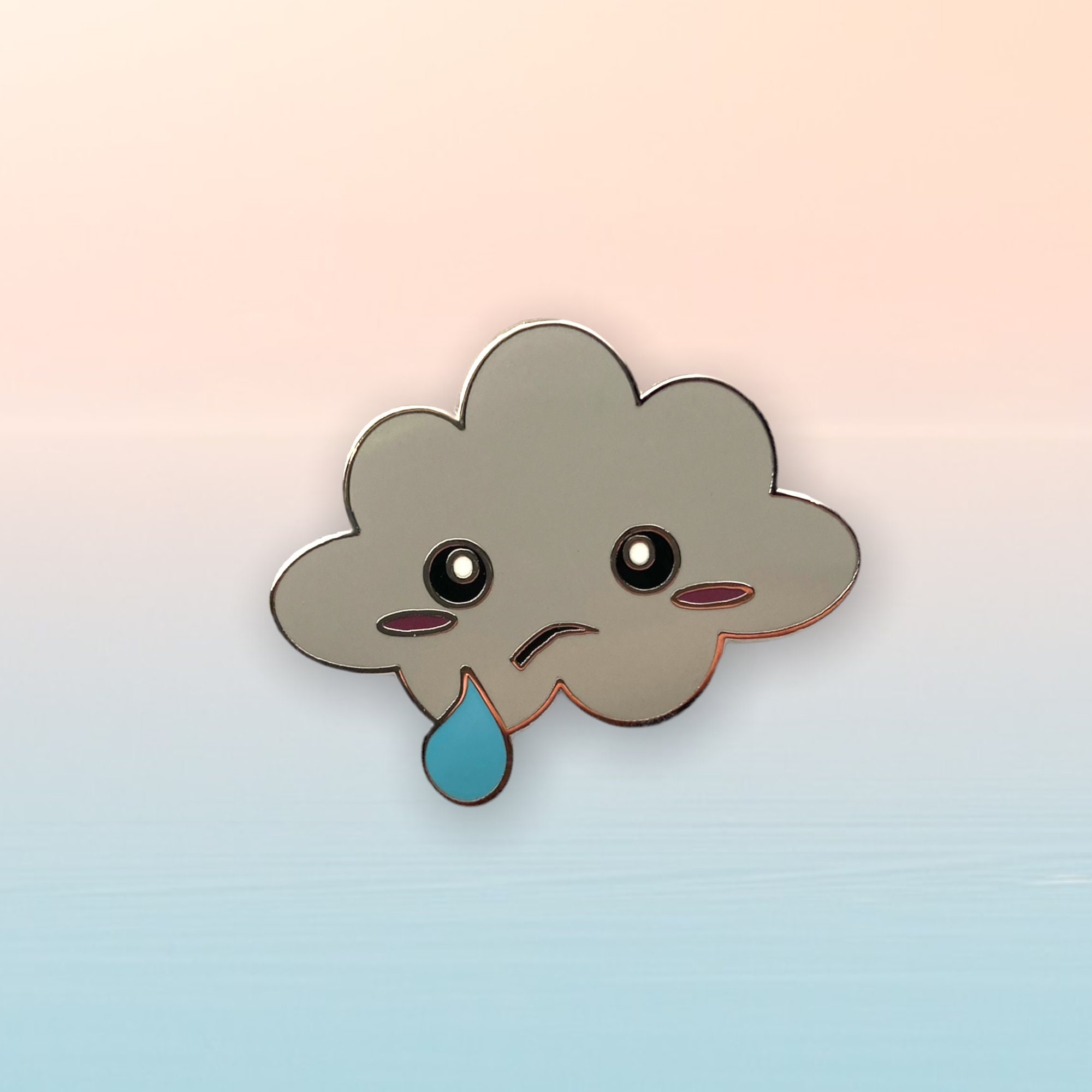 Crying Kawaii Rain Cloud Pin Cloud Pin Kawaii Pin | Etsy