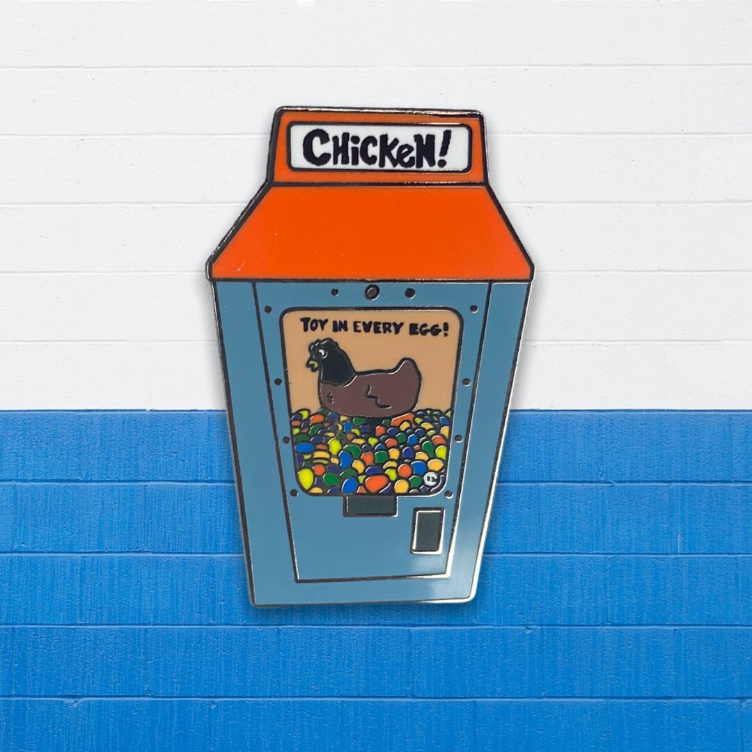 Chicken Machine Enamel Pin | Nostalgia Pin | Chicken Pin | Animal ...