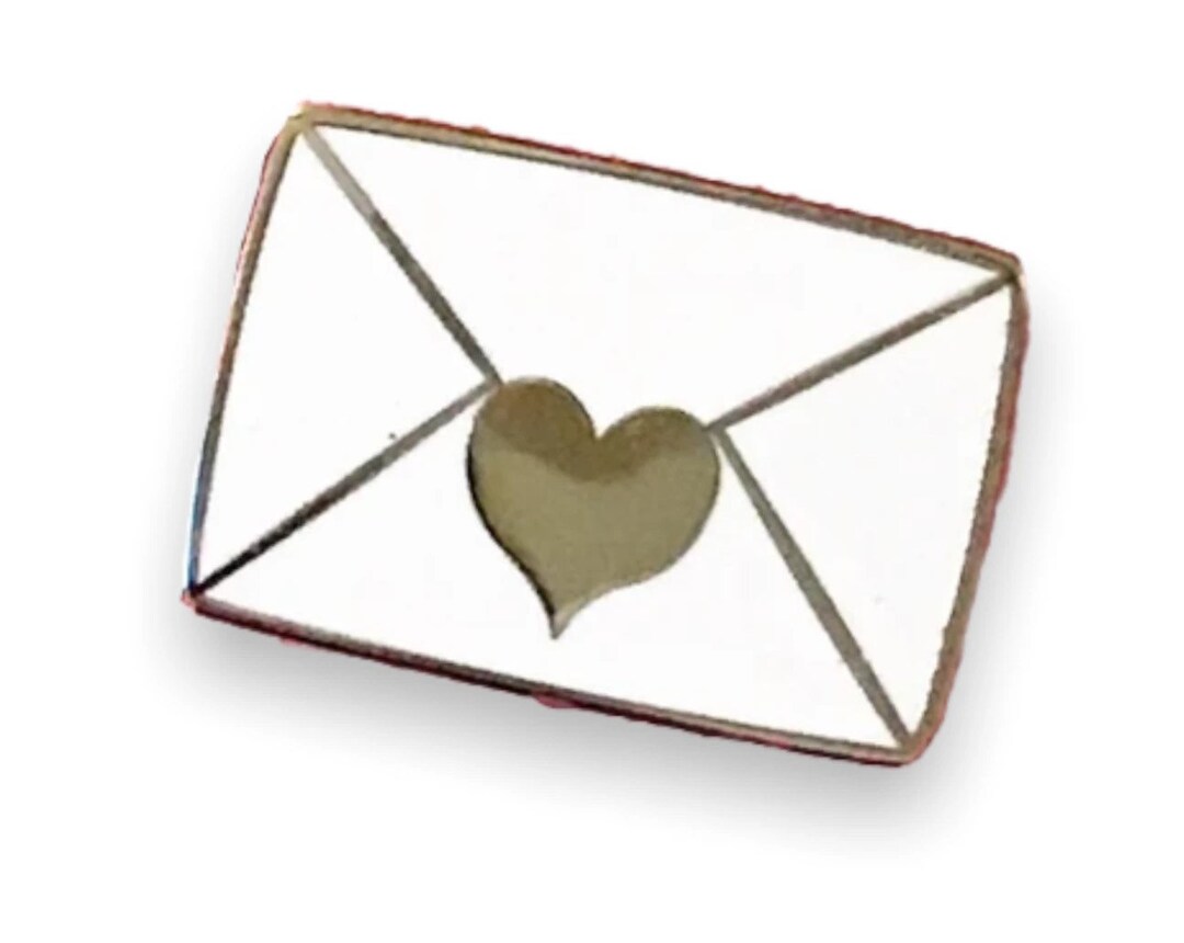 Love Letter Enamel Pin | Letter Pins | Heart Pin | Love Pin | Valentine ...