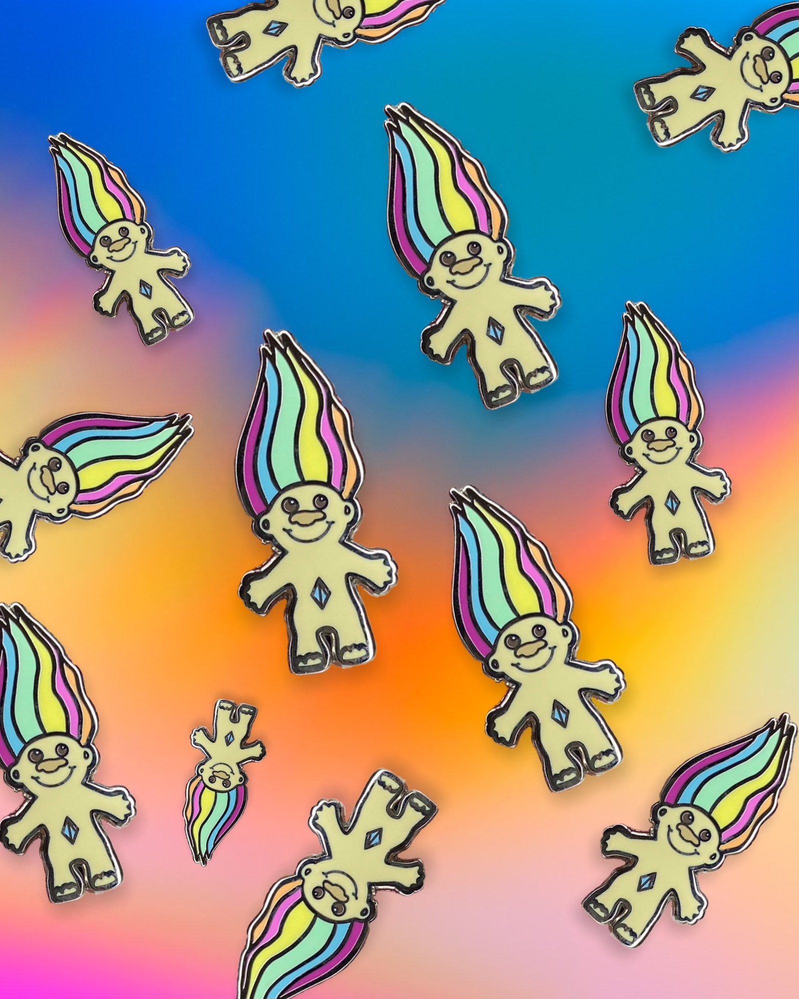 Troll Enamel Pin Old Toys Pins Toy Pins Nostalgia Pin - Etsy
