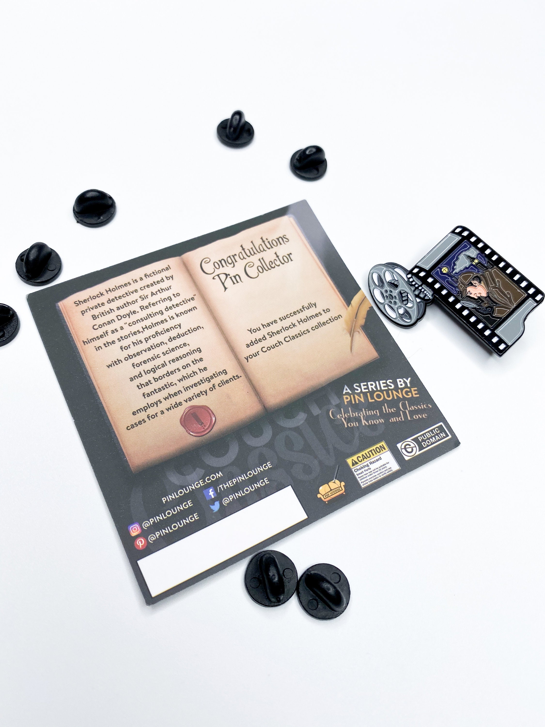 Sherlock Holmes Enamel Pin Detective pins sherlock pin | Etsy