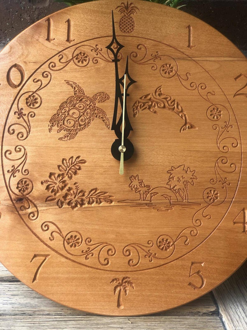 Hawaiian Clock Custom Clock Clock - Etsy