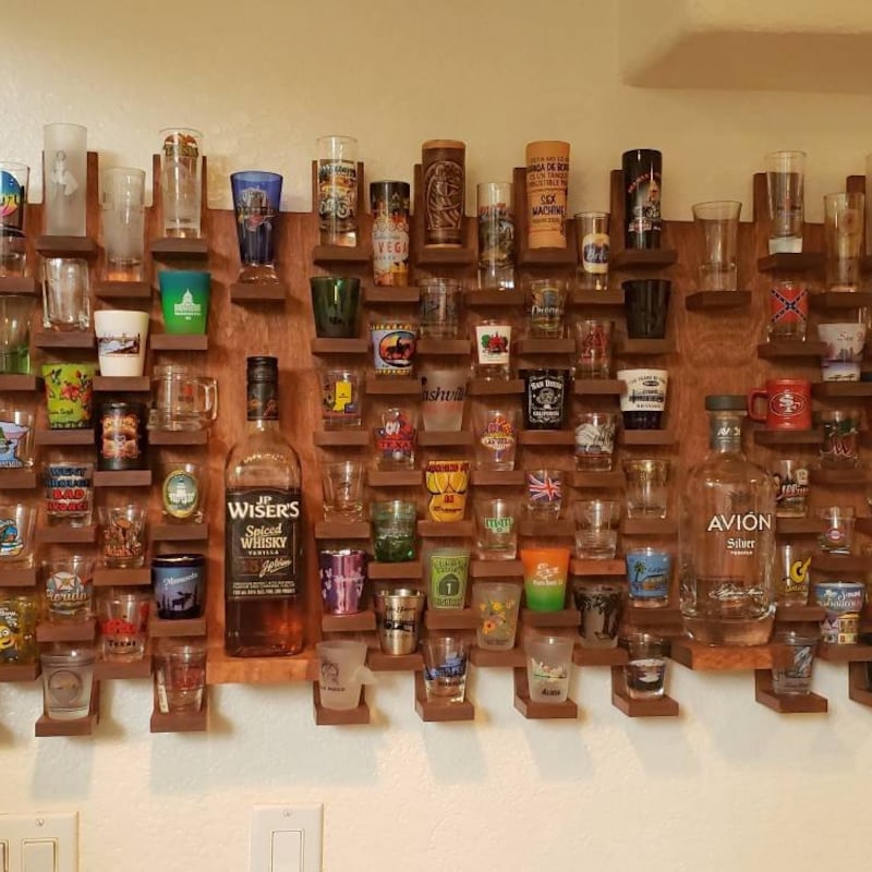 Shot Glass Display - Etsy