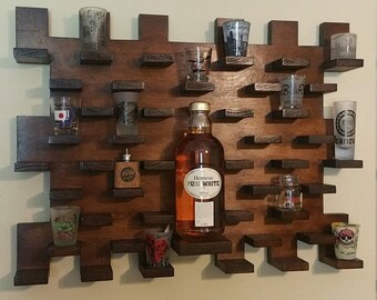 Shot glass display | Etsy