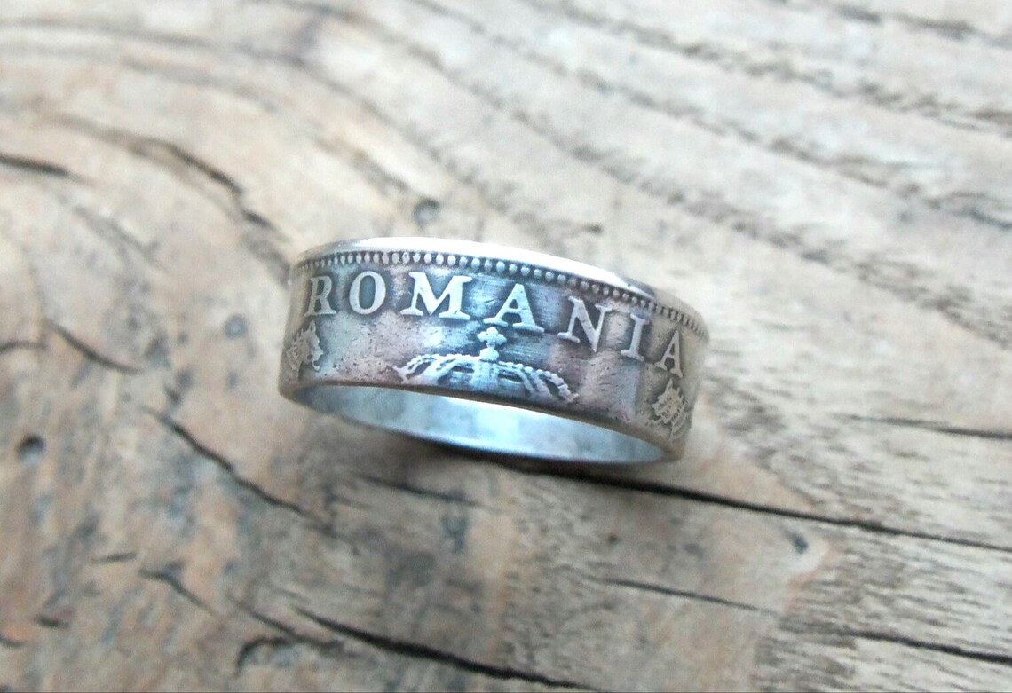 Silver Coin Ring Romania Romania Ring Made of Romanian | Etsy