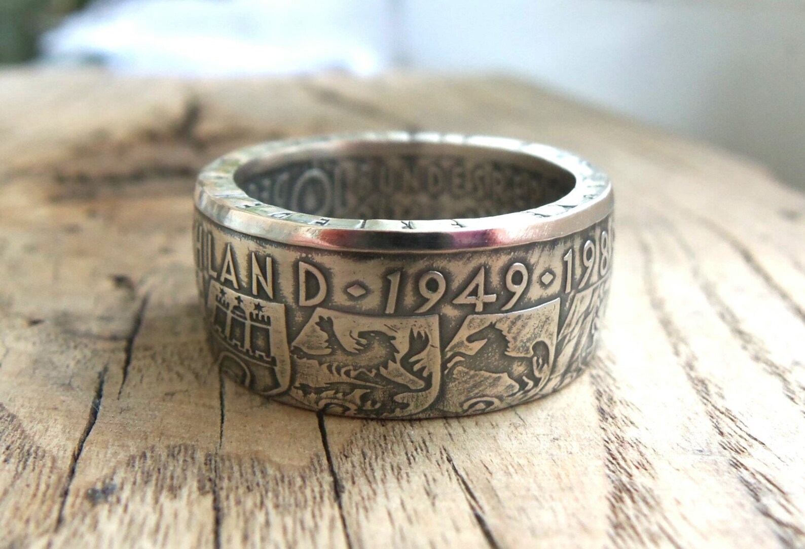 German Silver Coin Ring 10 Mark 1989 Bundesrepublic | Etsy