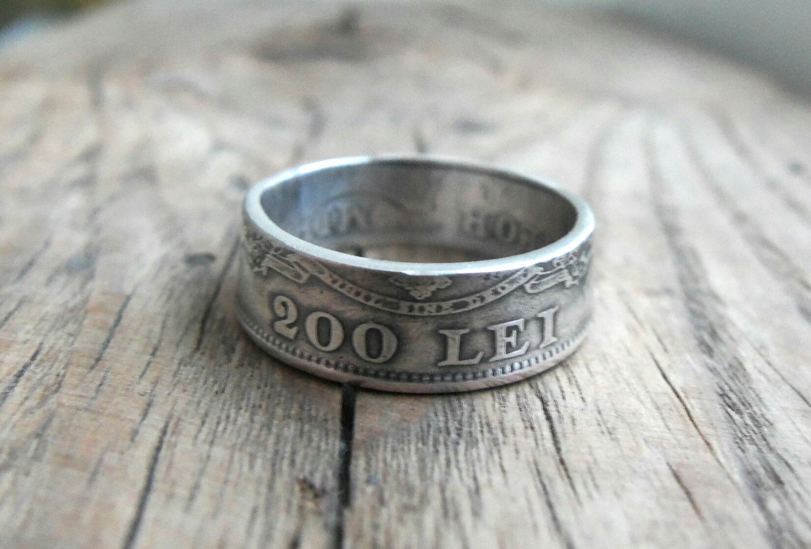 Silver Coin Ring Romania Romania Ring Made of Romanian | Etsy