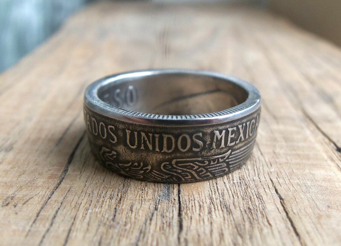 Mexican Coin Ring Mexico Un Peso Coin Ring Ring Hand Made | Etsy
