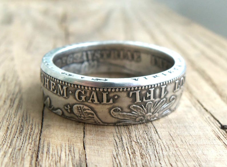 Silver Coin Ring Austria - Austrian Silver Rings - Austrian Men's ...