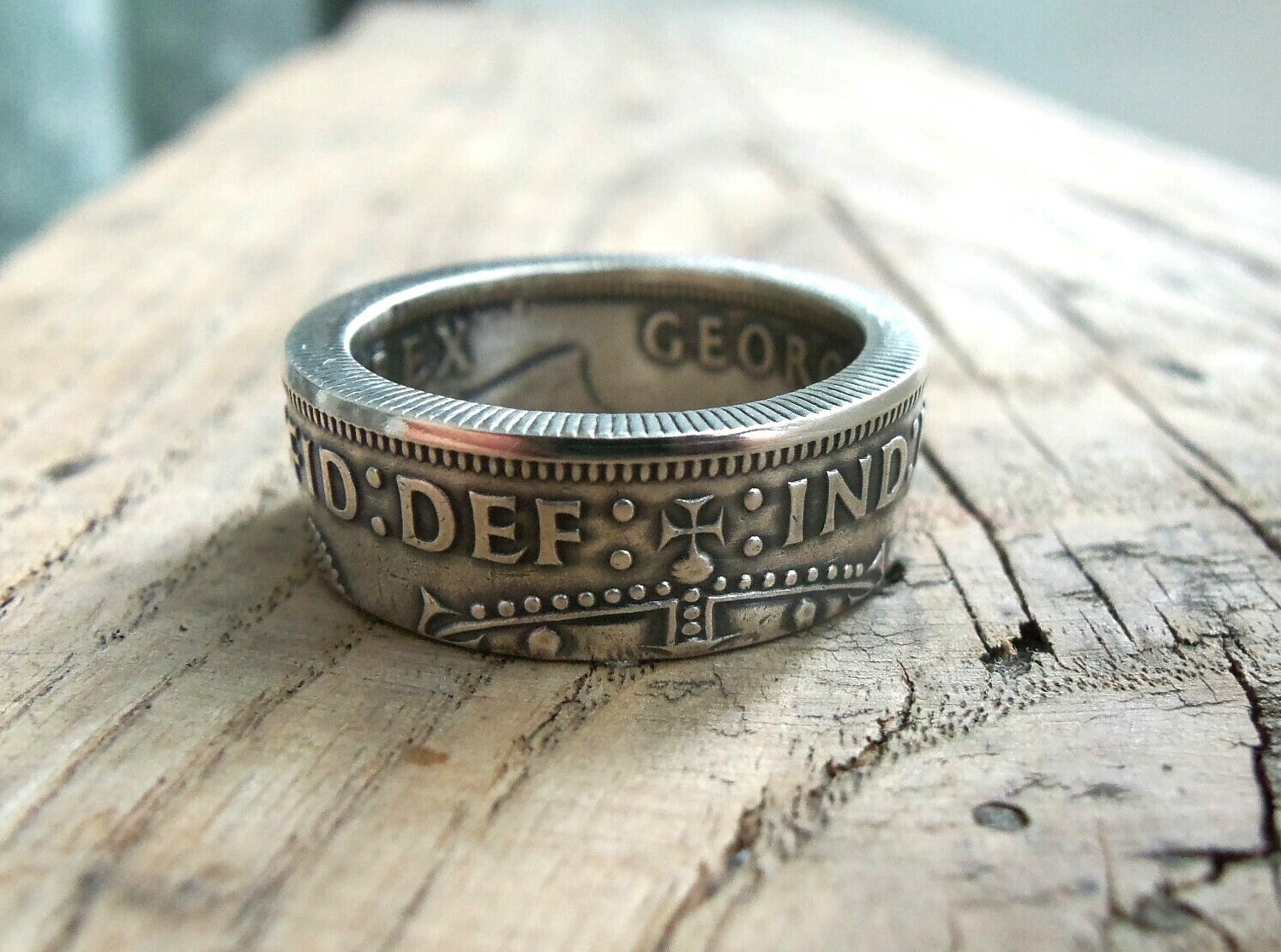 British Silver Coin Ring Jewelry-Silver Coin Ring British | Etsy