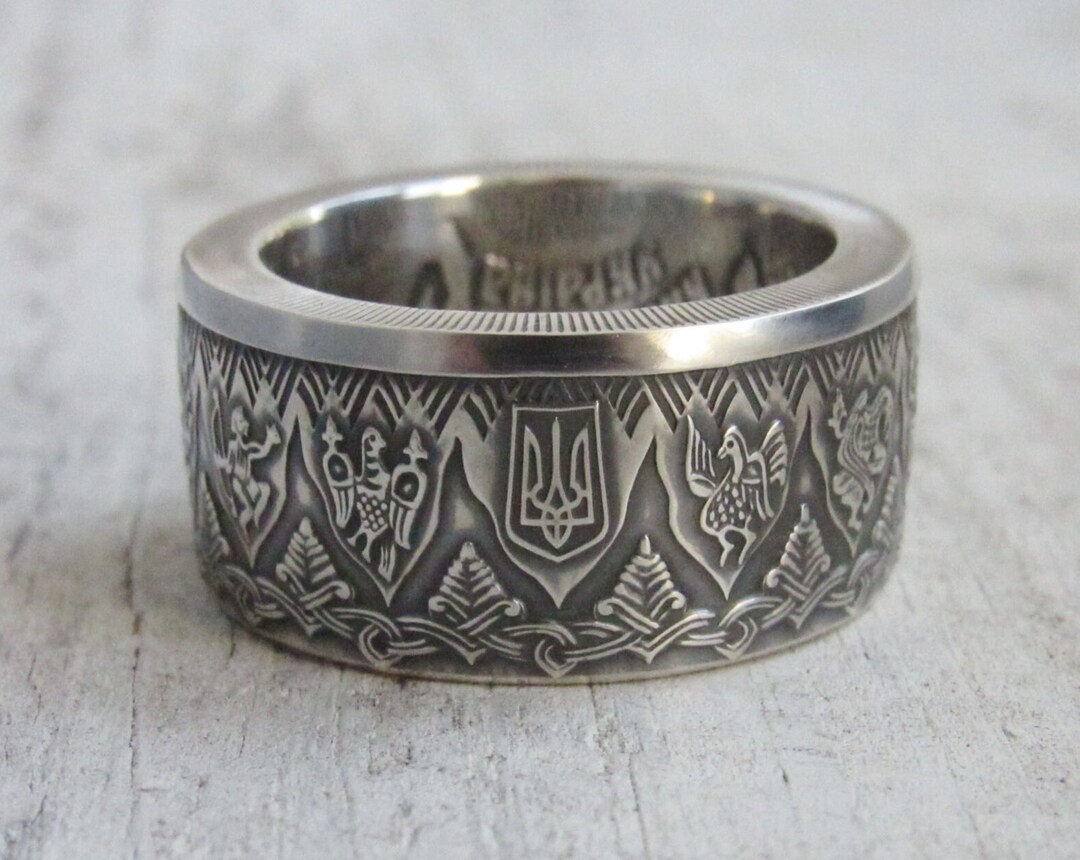 Ukrainian Silver Coin Ring Ukraine Coin Ring Ukraine Ring From Silver ...