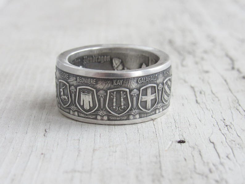 Ring Arthur Pendragon - British Coin Ring - King Arthur's Ring - King ...