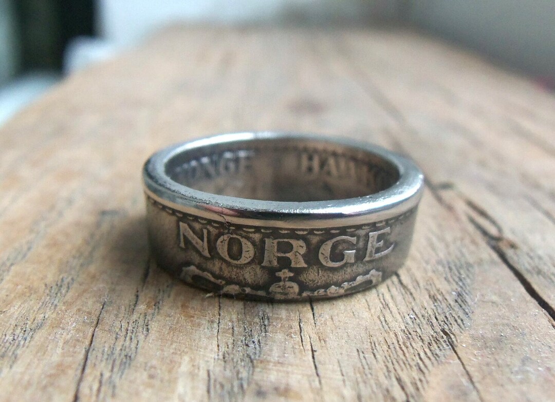 Norwegian Coin Ring Norge Coin Ring Ring From Norway Coin Kongeriket ...