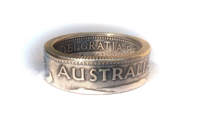Australian Silver Coin Ring- Shilling Silver - Australia Silver ...