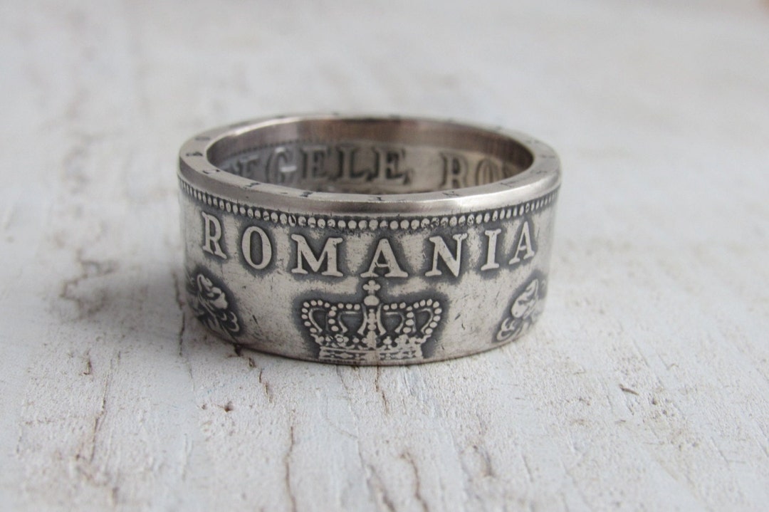 Silver Coin Ring Romania - Romania - Ring Made of Romanian Coins ...