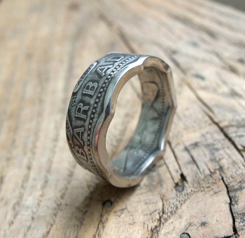 Barbados One Dollar Coin Ring Barbados Ring From Barbados - Etsy