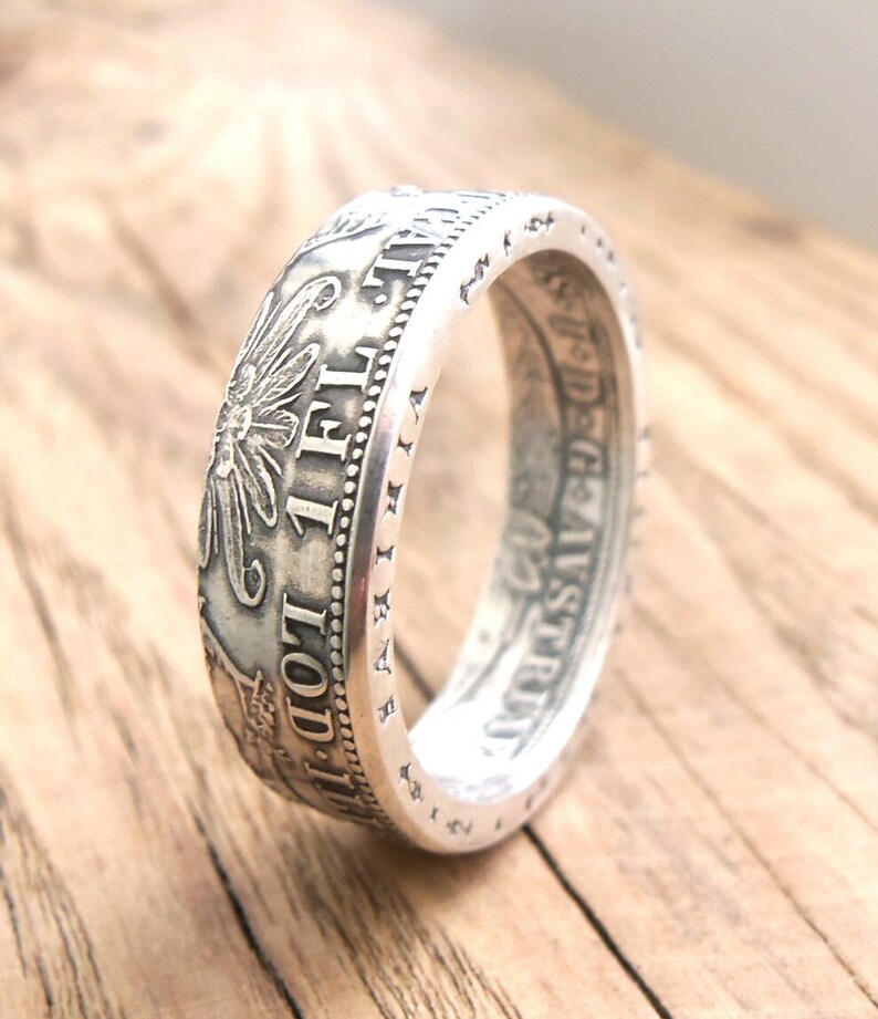Silver Coin Ring Austria - Austrian Silver Rings - Austrian Men's ...