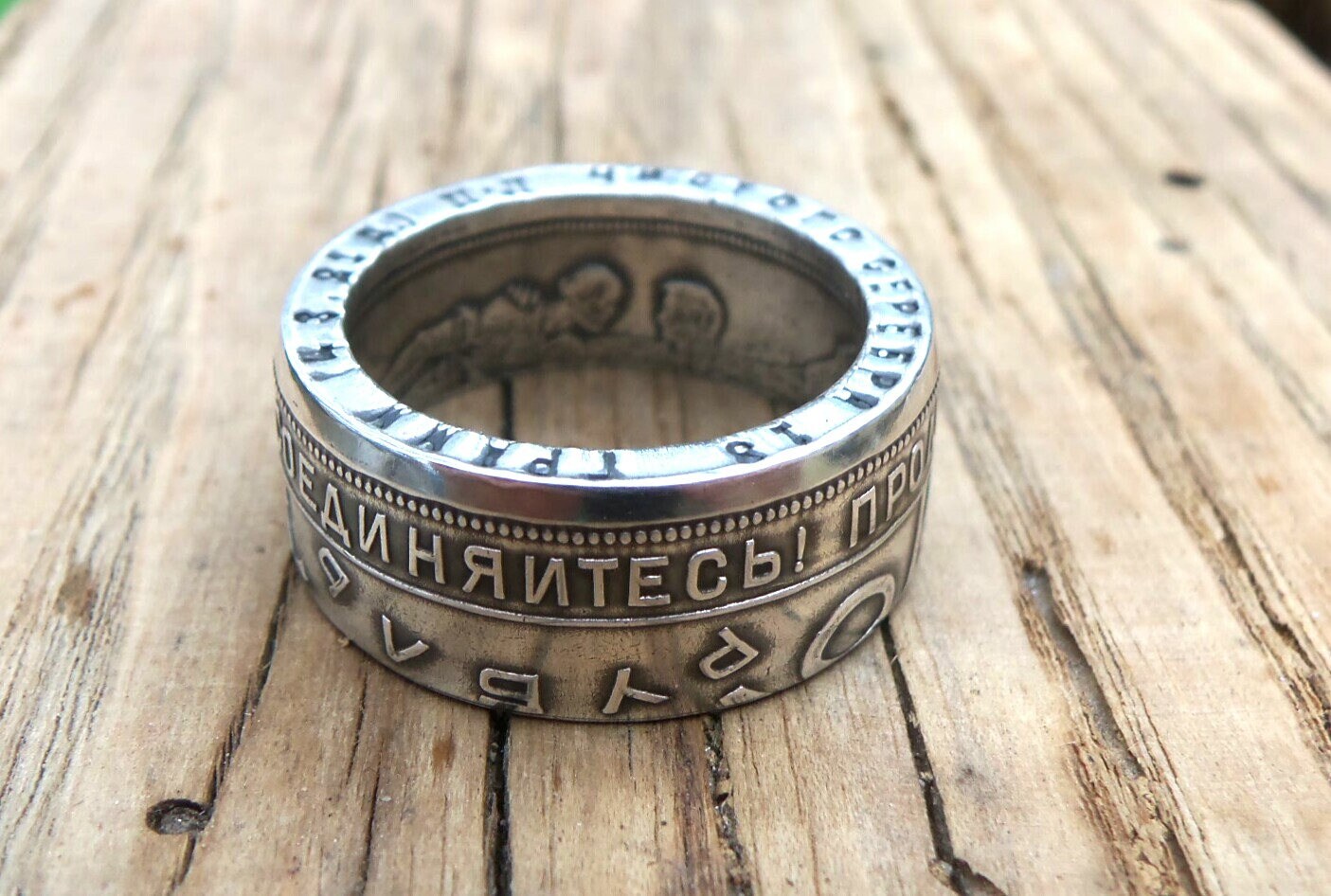 Coin Ring USSR Ruble1924 Russian Souvenir Silver Coin Ring | Etsy