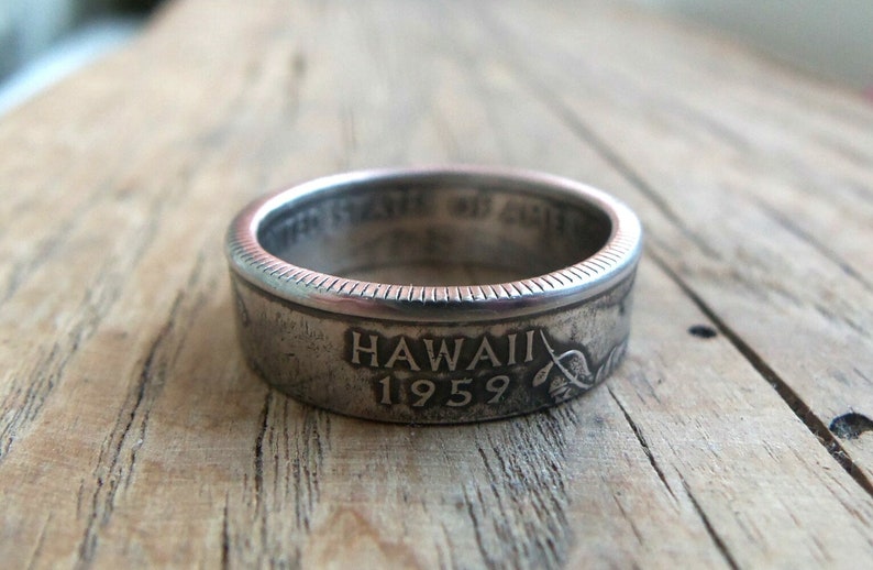 Hawaii Coin Ring Hawaii State Ring Travel Ring State - Etsy