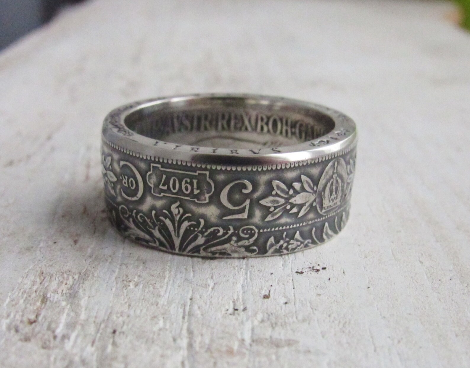 Silver Coin Ring Austria - Austrian Silver Rings - Austrian Men's ...