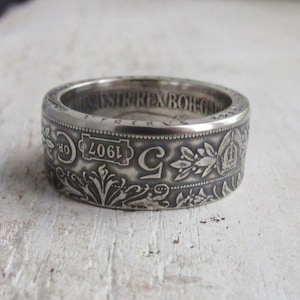 Silver Coin Ring Austria - Austrian Silver Rings - Austrian Men's ...