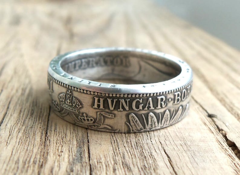 Silver Coin Ring Austria - Austrian Silver Rings - Austrian Men's ...