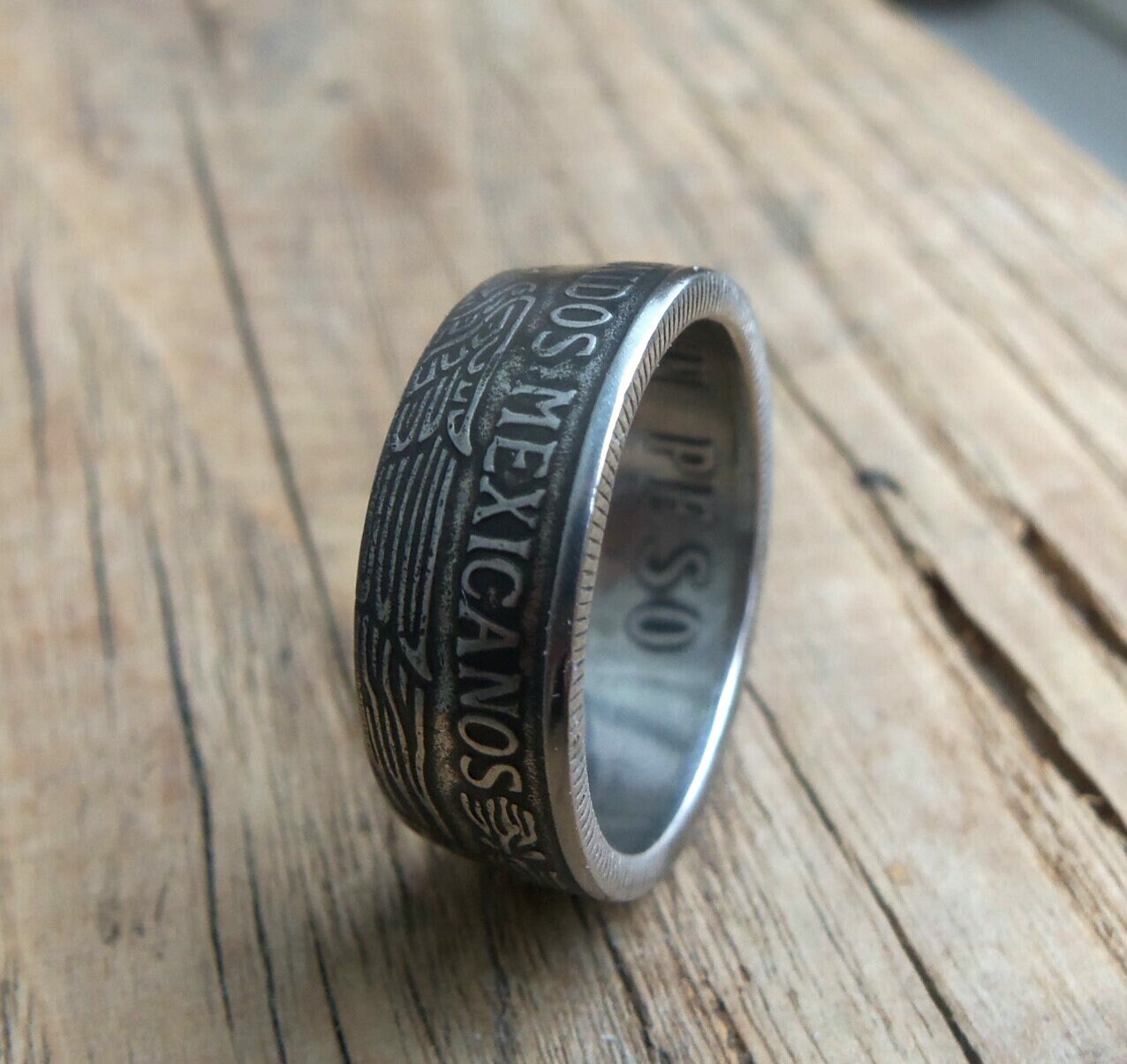 Mexican Coin Ring Mexico Un Peso Coin Ring Ring Hand Made | Etsy